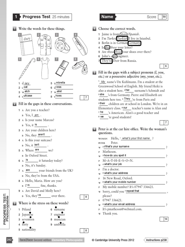 Progress - Test - GE 3 - LINDA | PDF | Linguistics | Languages
