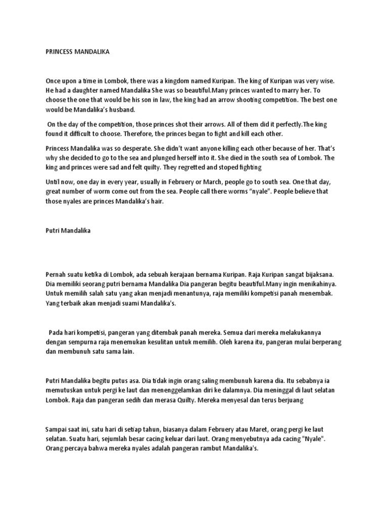 Princess Mandalika | PDF | Klasik