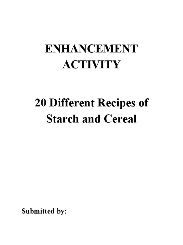 Recipe Enhancement Activity | PDF | Chocolate | Dough