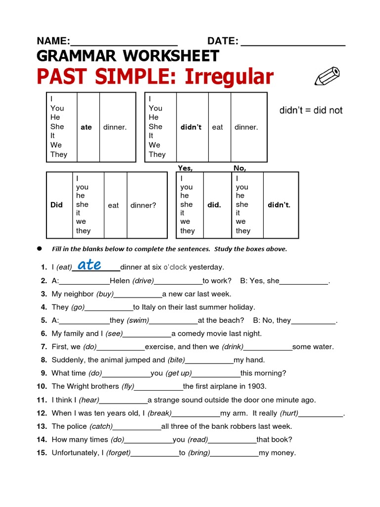 Simple Past 1 | PDF