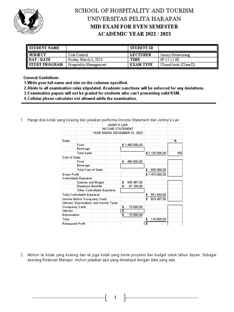Uts Cost Control Class D Pdf Expense Public Finance
