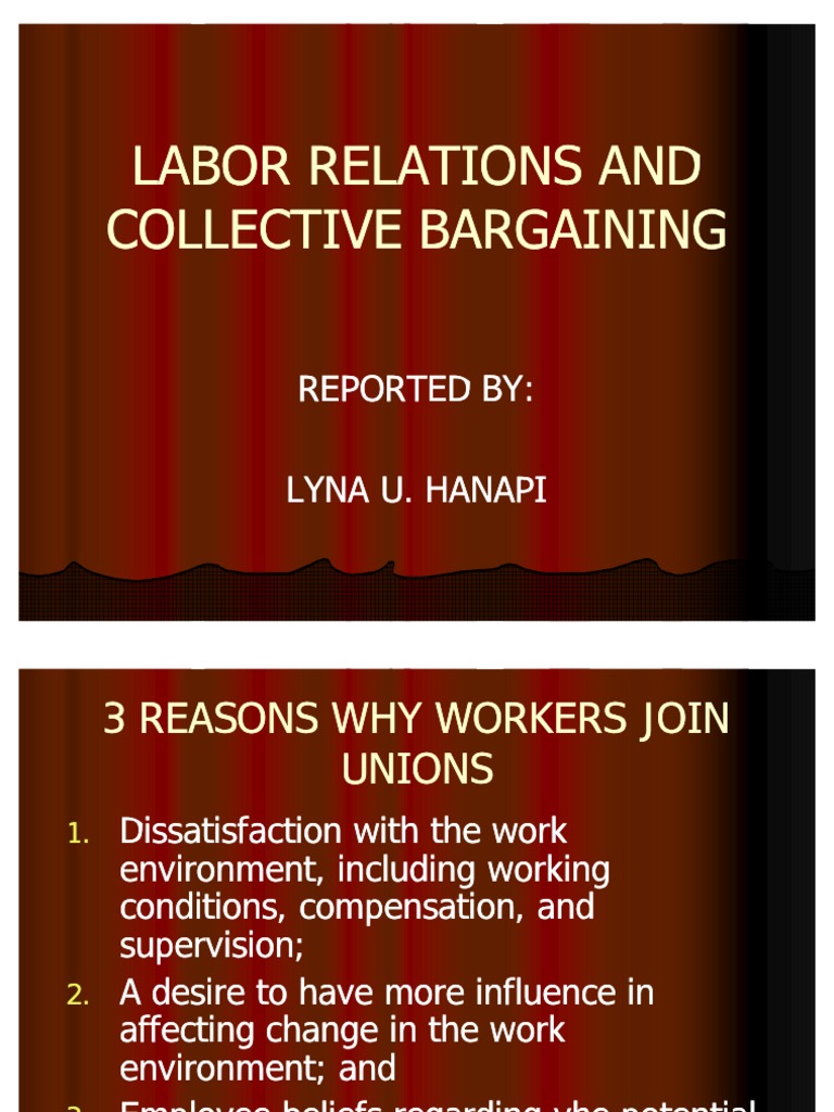 Labor Relations and Collective Bargaining | PDF