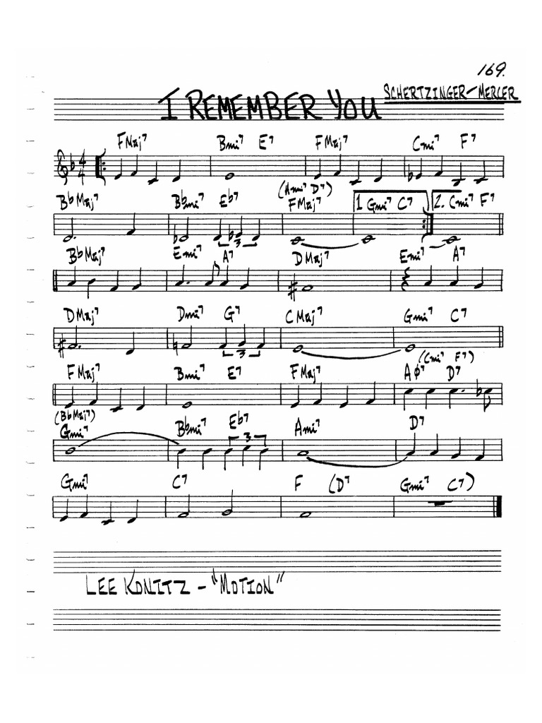 I Remember You | PDF