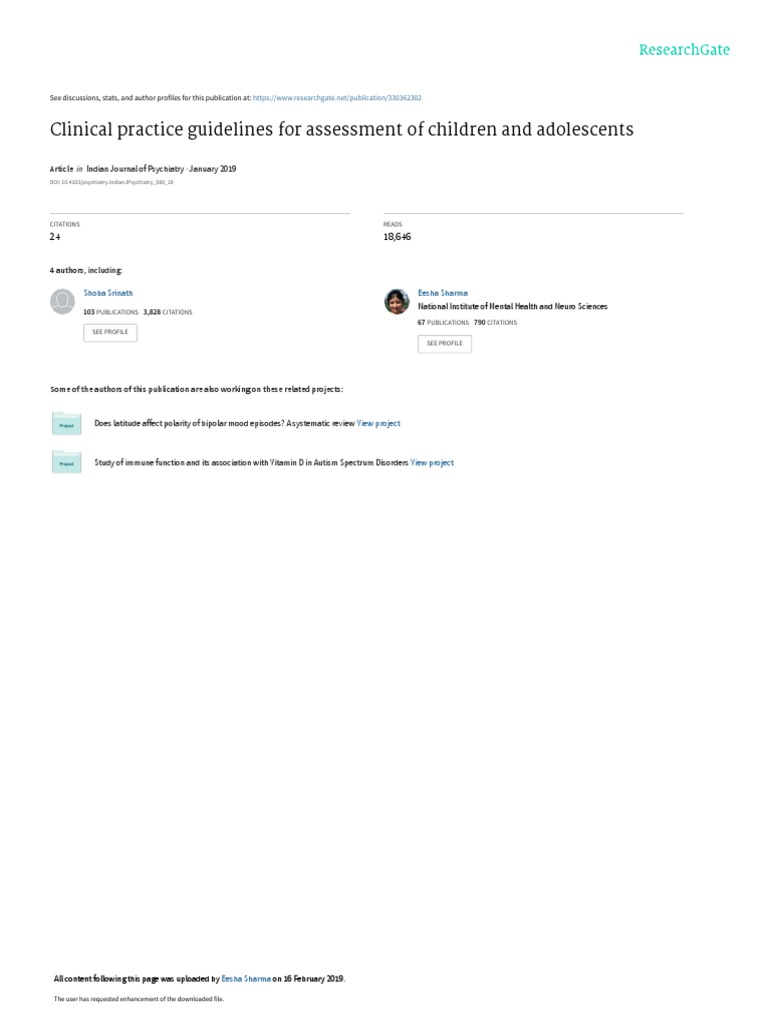 IndianJPsychiatry CPG Assessment CAP | PDF