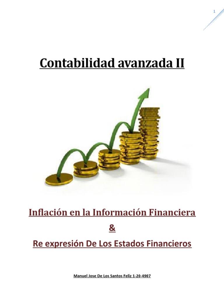 Tercer Trabajo de Contabilidad Avanzada Ii Seccion Con-800-004 Ciclo 3-2022 | PDF | Inflación ...