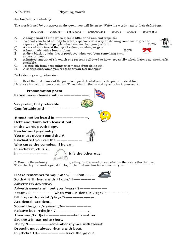 2021 Pronunciation Poem | PDF | Language Families | Linguistic Morphology