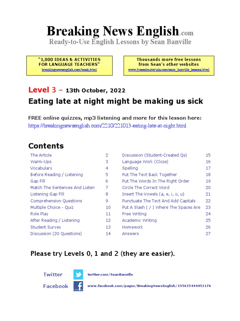 Eating Late at Night | PDF | Obesity | Body Mass Index