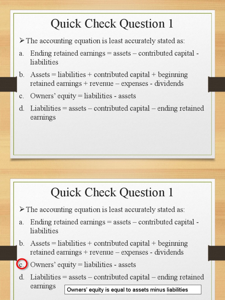 Financial Statement Analysis - Quick Check Questions | PDF | Debits And ...