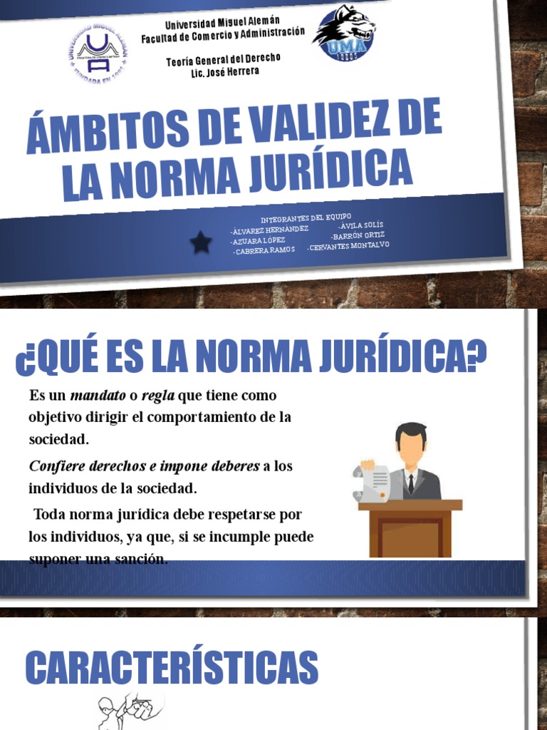Los ámbitos de validez de la norma jurídica: análisis de los elementos ...