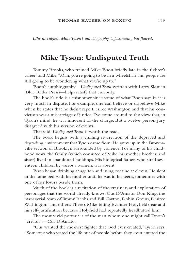 Ob Tyson | PDF | Mike Tyson | Boxing People