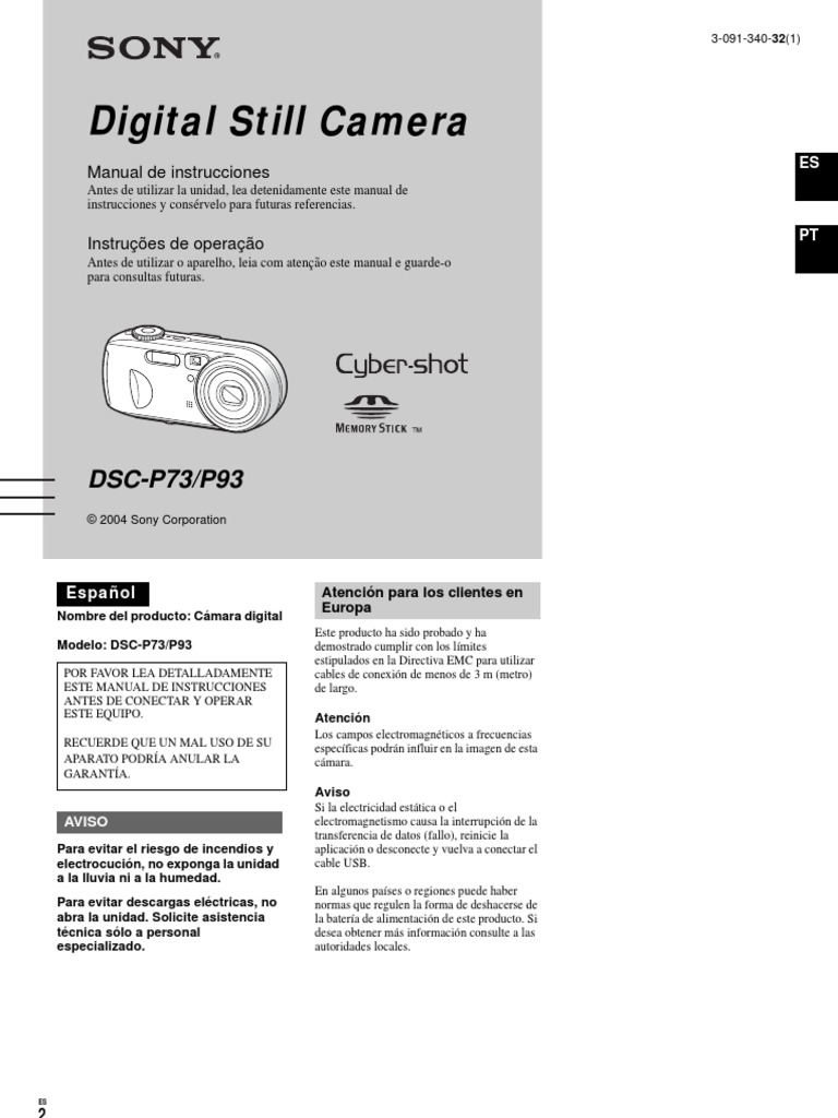 Sony P73 Manual | PDF