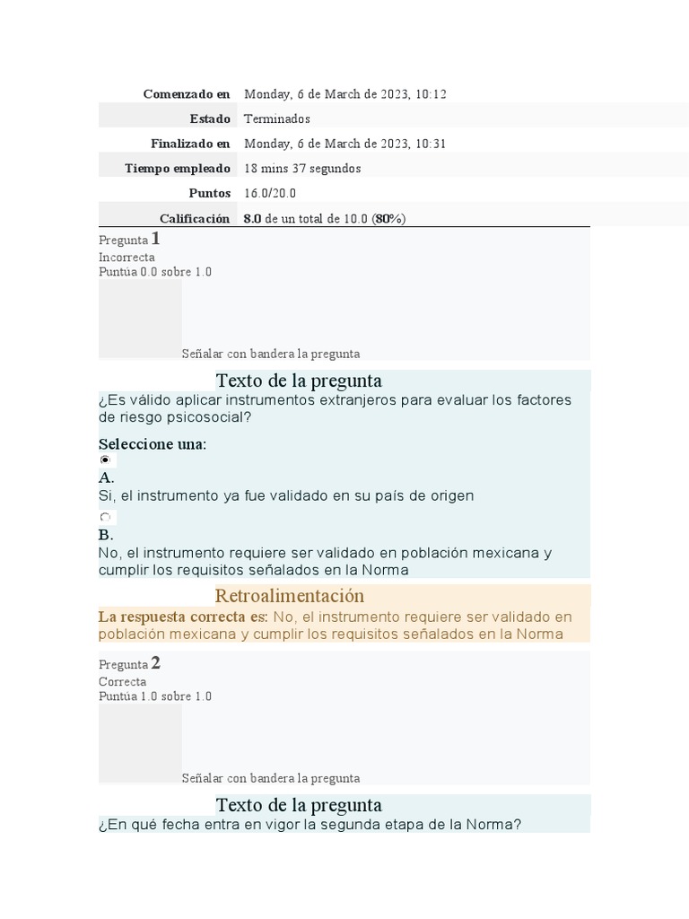 Resultados de un examen sobre factores de riesgo psicosocial y entornos organizacionales ...
