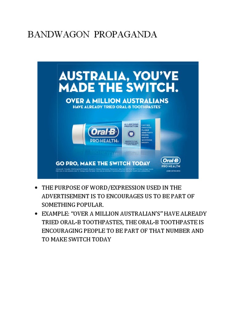 BANDWAGON PROPAGANDA | PDF
