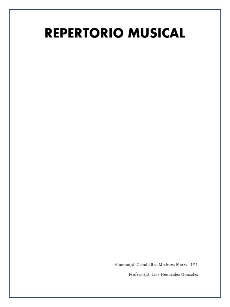 Repertorio Musical | PDF