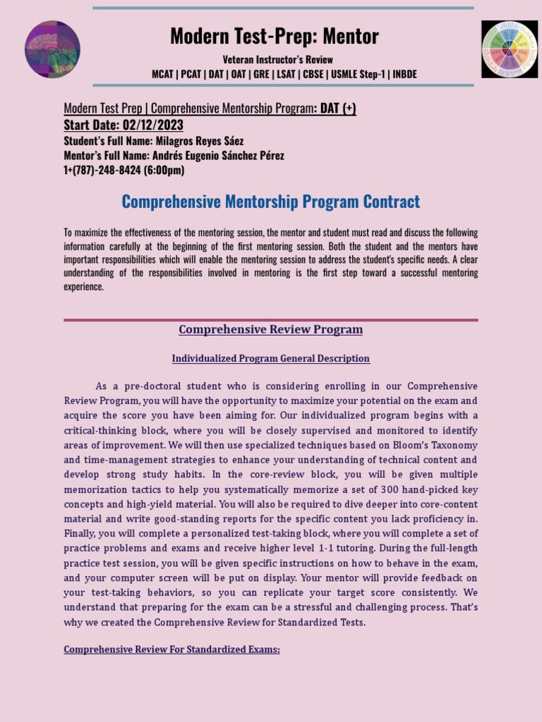 (MTP) - Modern Test Prep - MCAT Comprehensive Mentorship Program | PDF ...