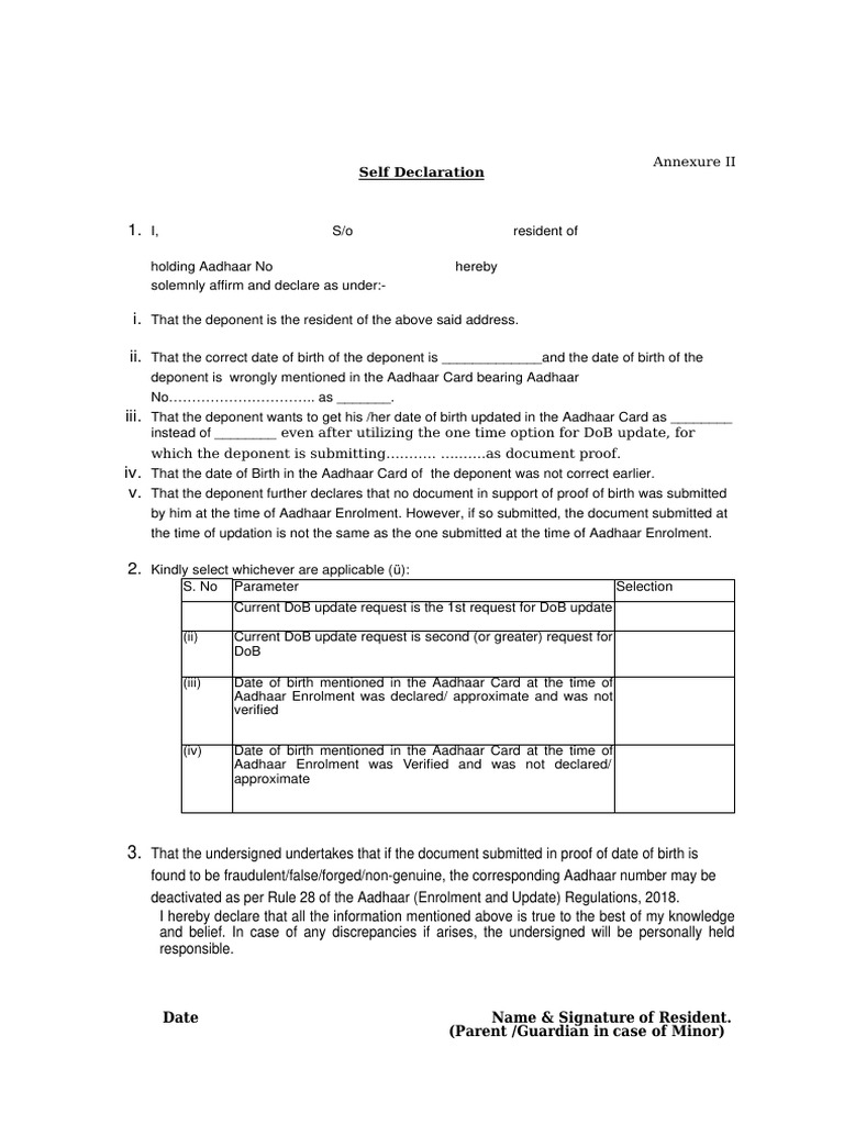SOP For DOB Update | PDF