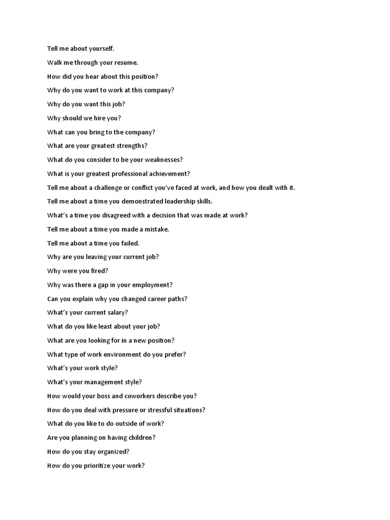 Interview Questions | Download Free PDF | Communication | Leadership Interview Questions | Download Free PDF | Communication | Leadership
