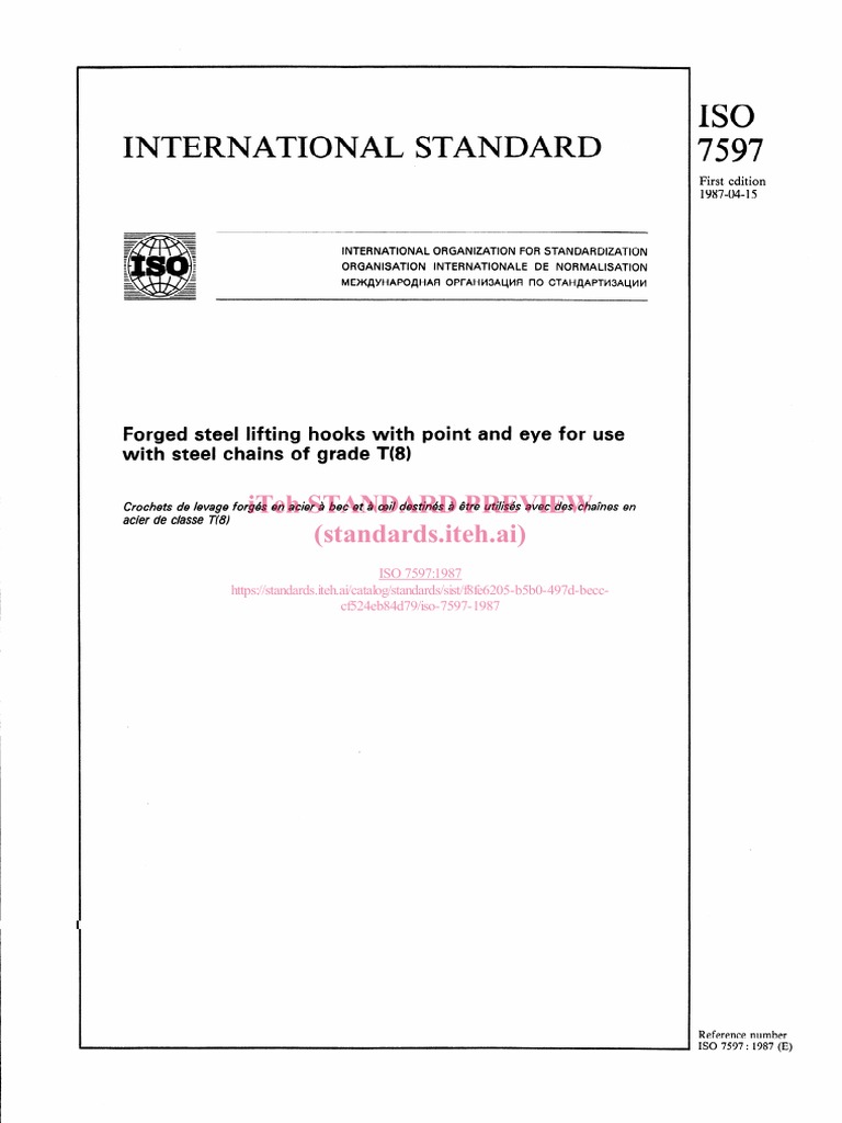 Iso 7597 1987 | Download Free PDF | International Organization For ...
