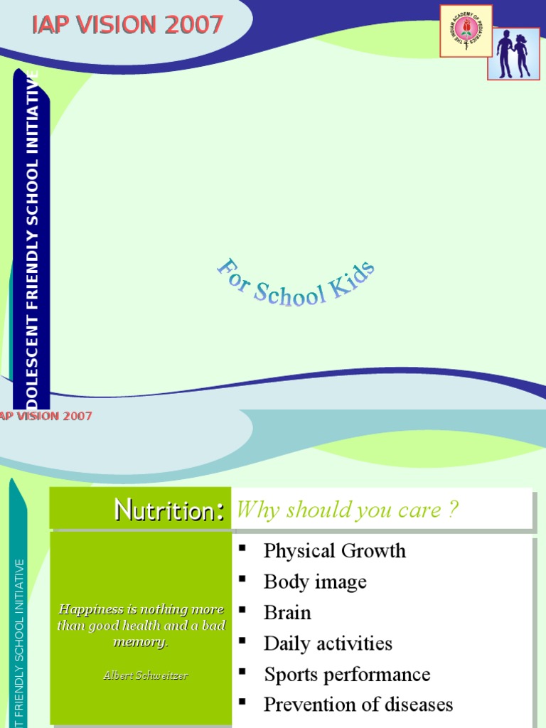 Importance of Nutrition & Physical Activity | PDF | Healthy Diet ...
