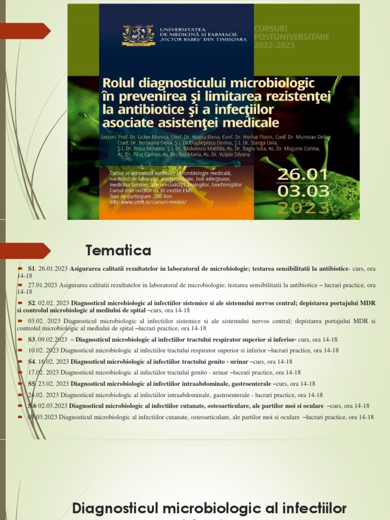 02.02.23 Diagnosticul Microbiologic Al Infectiilor Sistemice | PDF