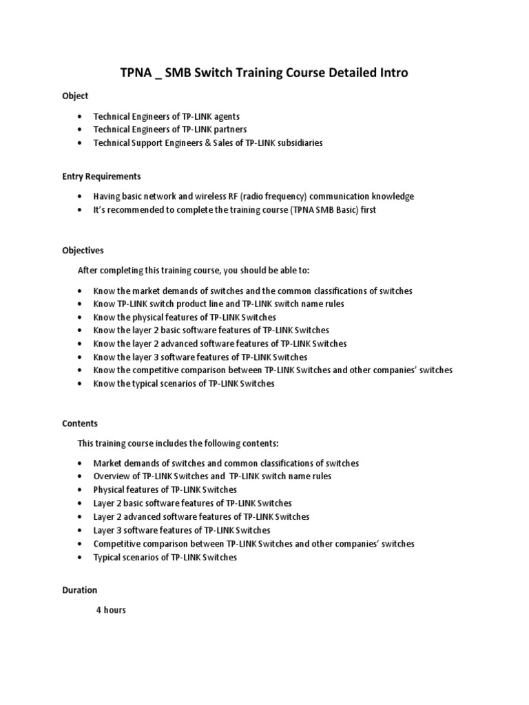 TPNA SMB Switch | PDF