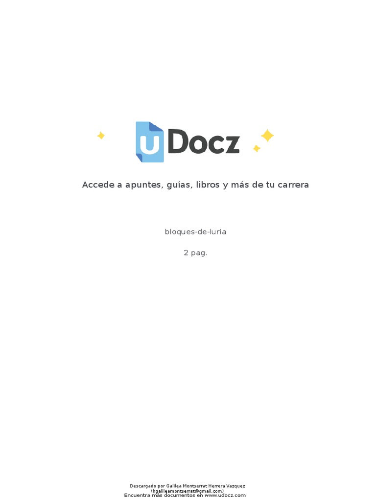 Bloques de Luria 329167 Downloable 2575569 | PDF | Cerebro | Corteza ...
