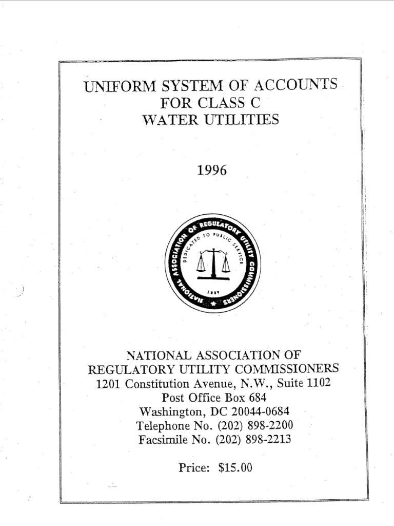 Uniform Accounts for Class C Utilities | PDF | Depreciation | Money