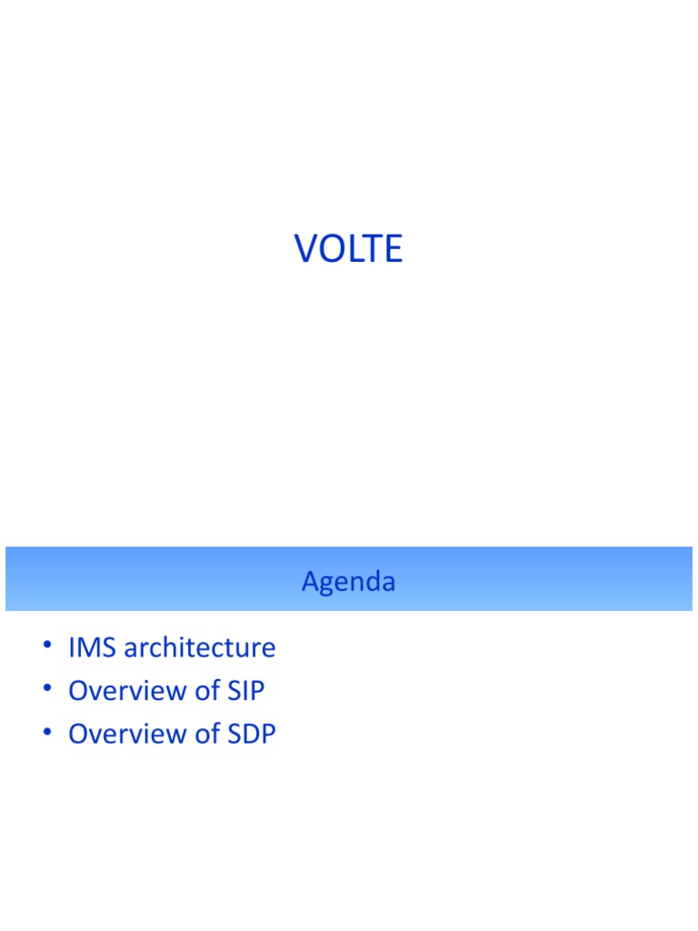 Volte Ims Architecture and Sip Signalling | PDF | Ip Multimedia Subsystem | Session Initiation ...