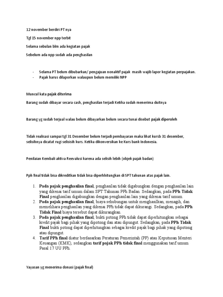 Panduan Pajak untuk Perusahaan Baru | PDF