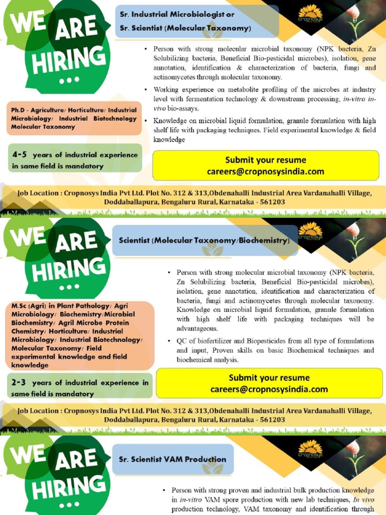 Agri Job Vacancies | PDF