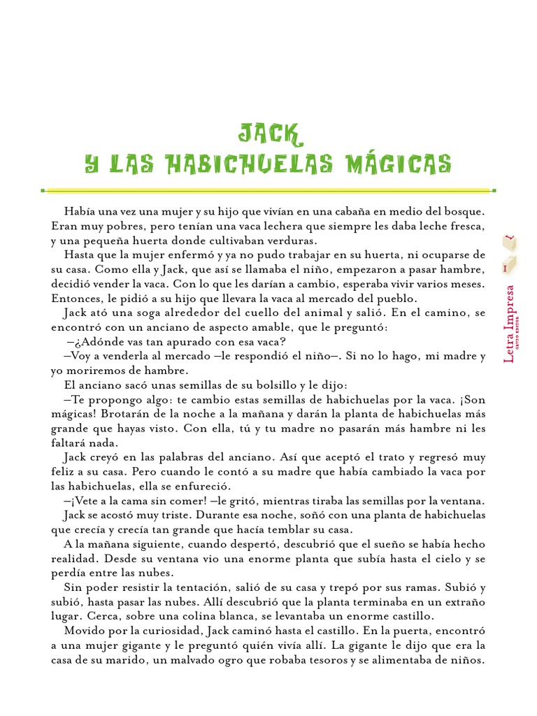 Jack y las habichuelas mágicas | PDF
