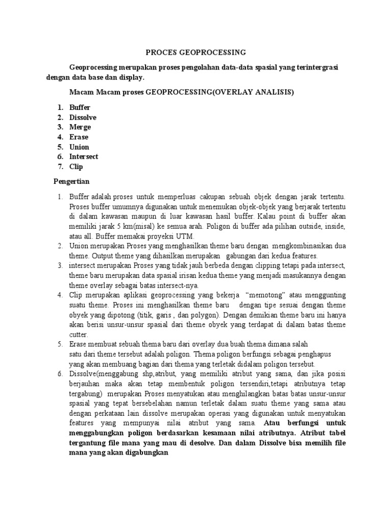 Proces Geoprocessing | PDF