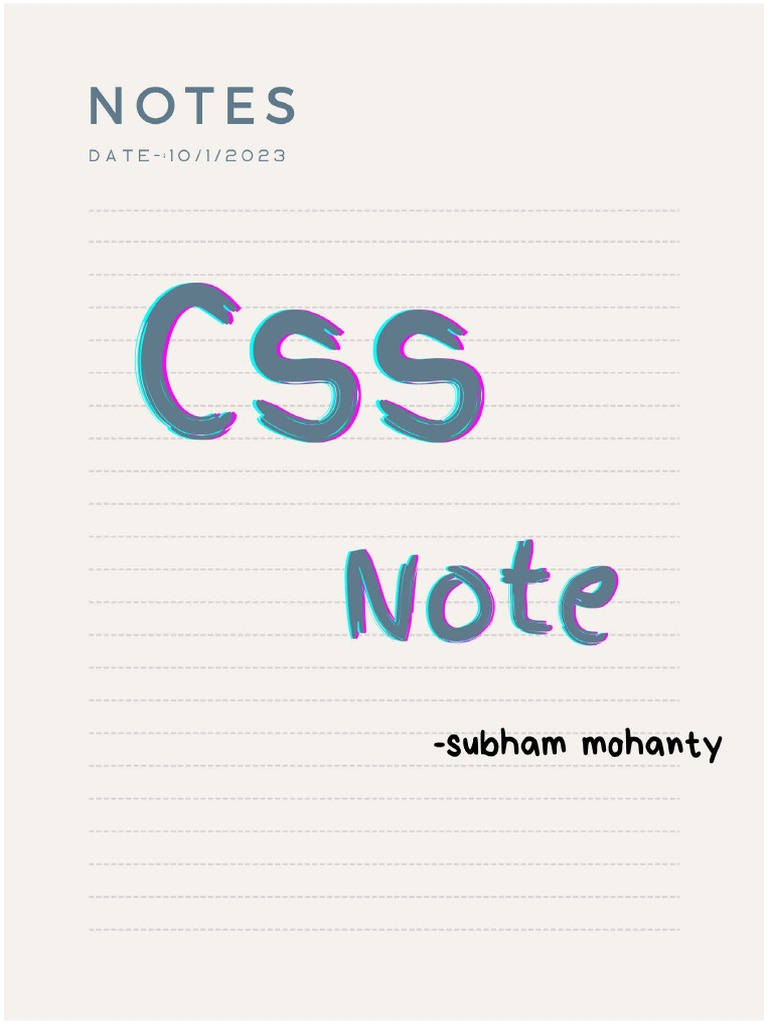 Css Notes L | PDF
