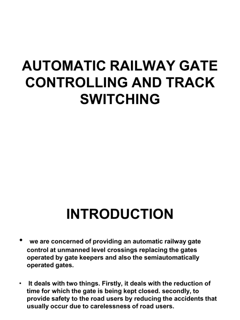of Automatic Railway Gate | PDF