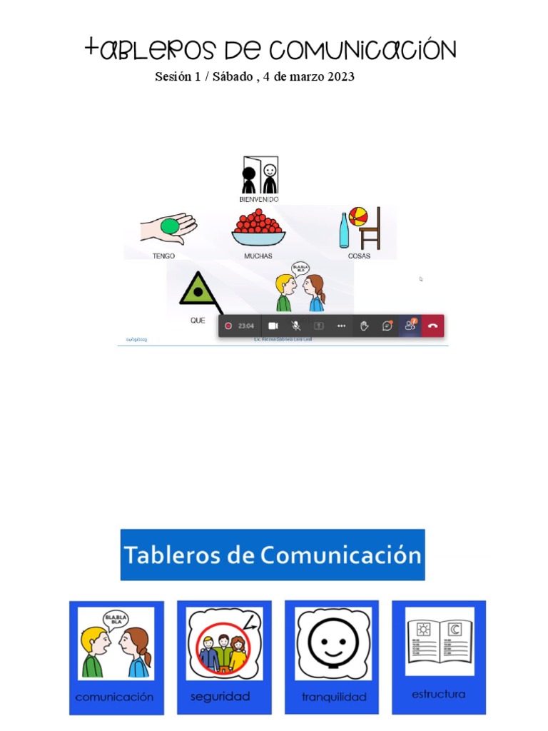 Tableros de comunicacion sesion 1 | PDF