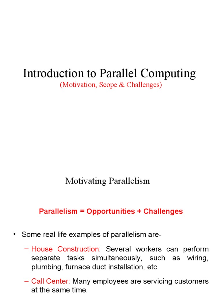 Lecture 1 Pdf Parallel Computing Integrated Circuit