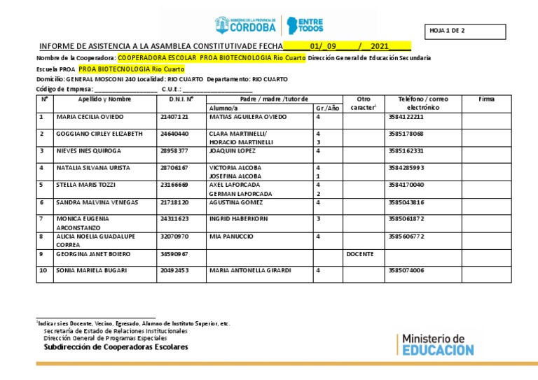 8 Informe de Asistencia HOJA 1 | PDF 8 Informe de Asistencia HOJA 1 | PDF
