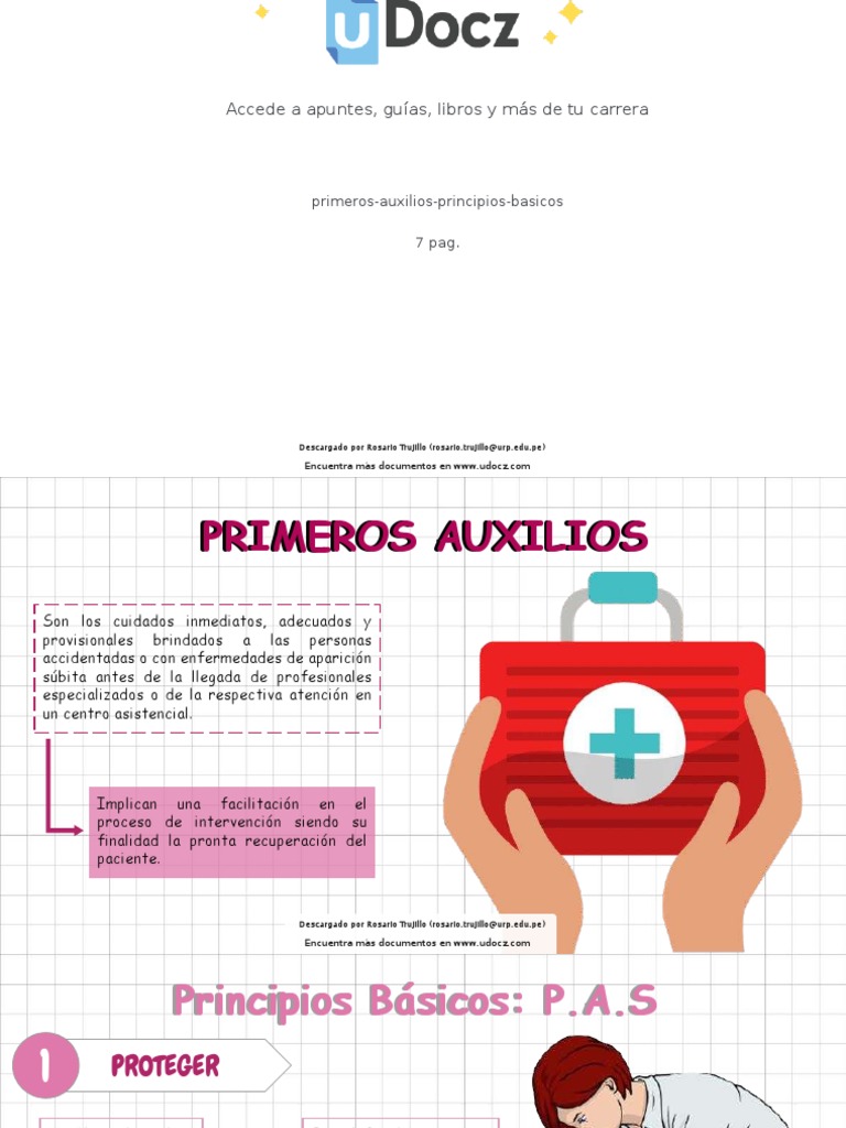 Primeros Auxilios Principios Basicos 244344 Downloable 2649808 | PDF | Primeros auxilios | Medicina