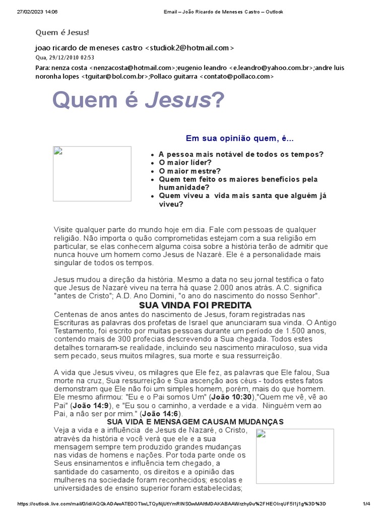 Quem É Jesus | PDF | Ressurreição de Jesus | Jesus