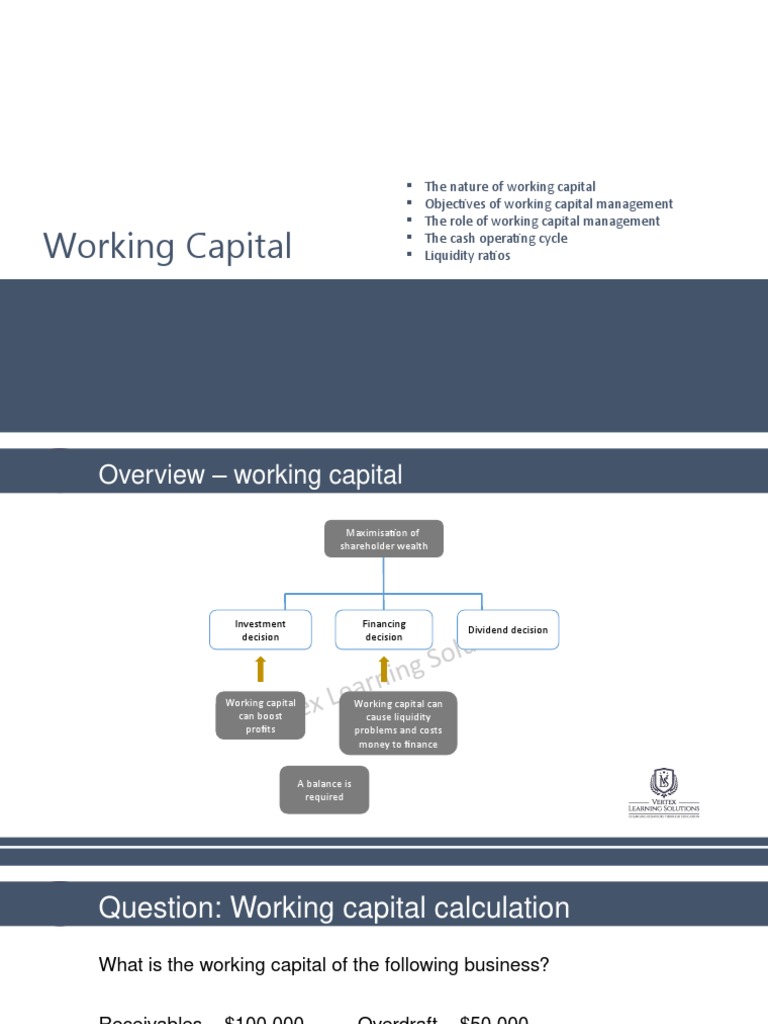 F9Chap4 TutorSlides | PDF | Working Capital | Inventory