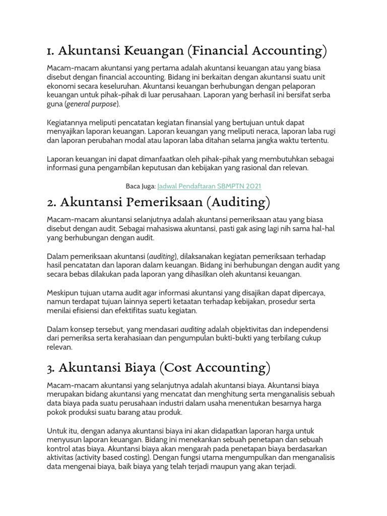 Akuntansi Macam-Macam | PDF