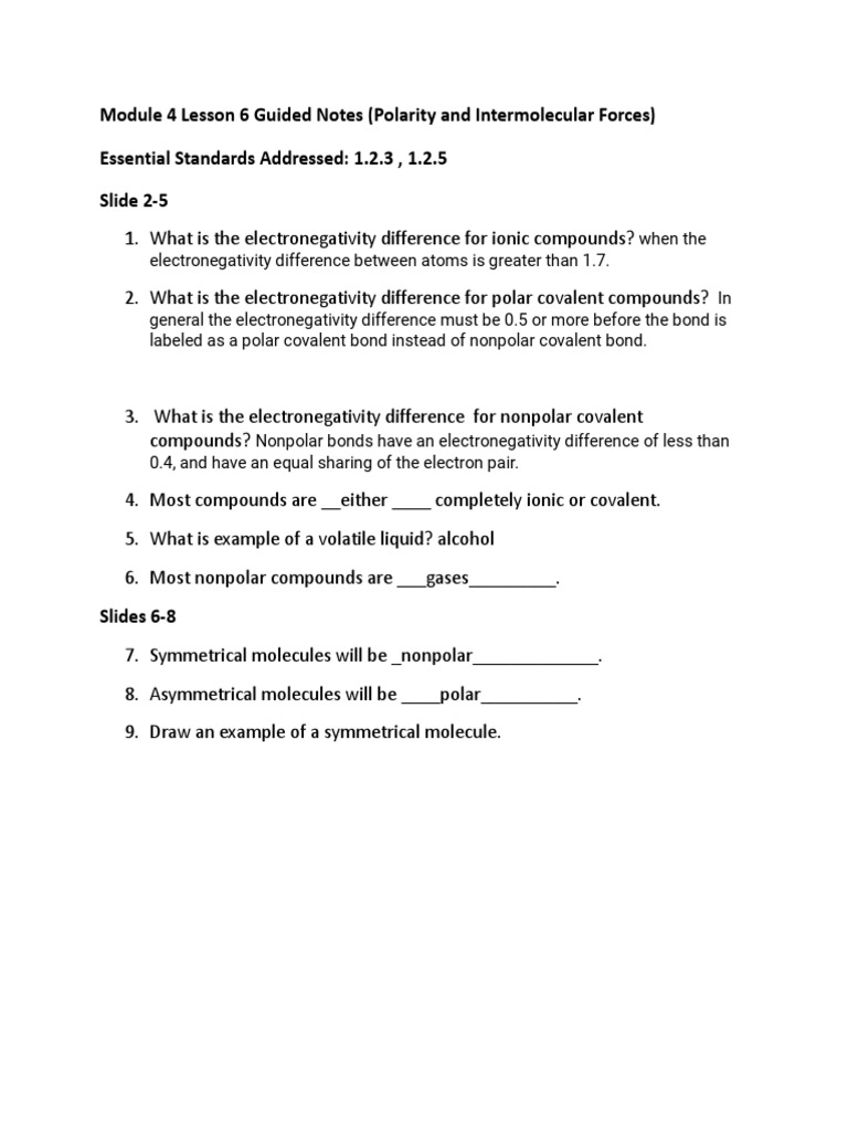Module Four Lesson Six Guided Notes | PDF | Science & Mathematics ...