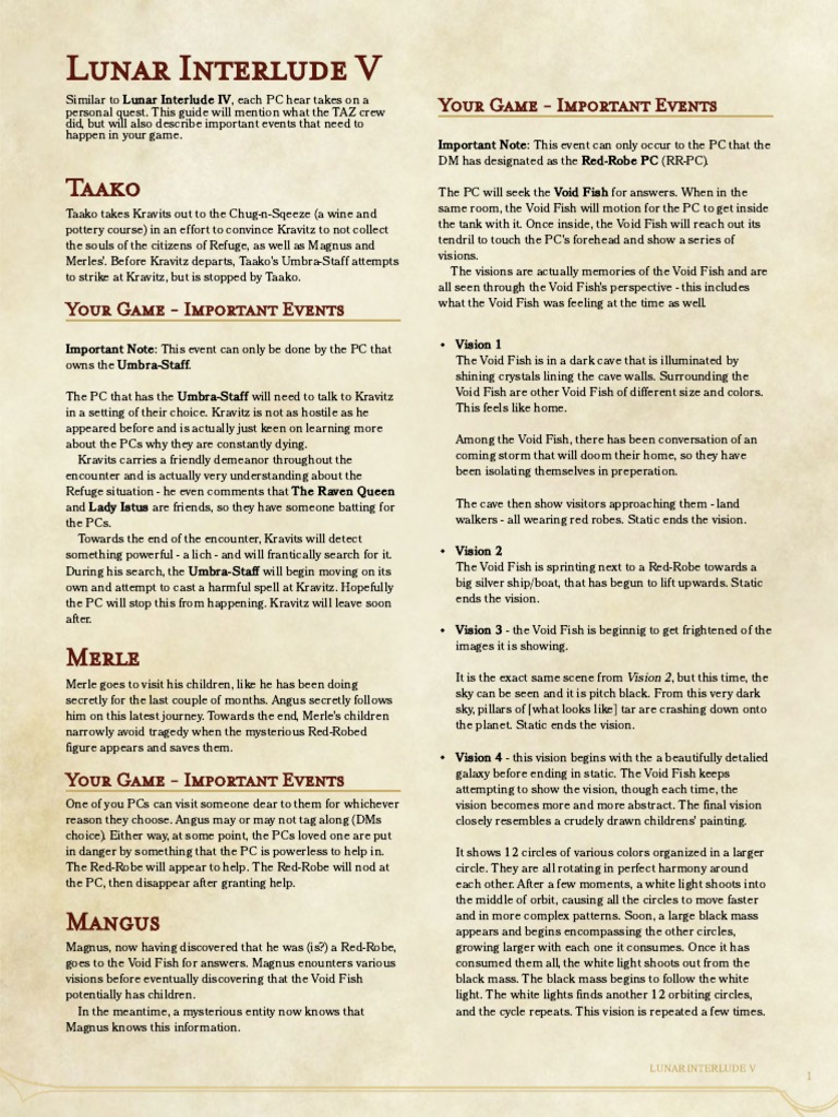 Lunar Interlude V | PDF