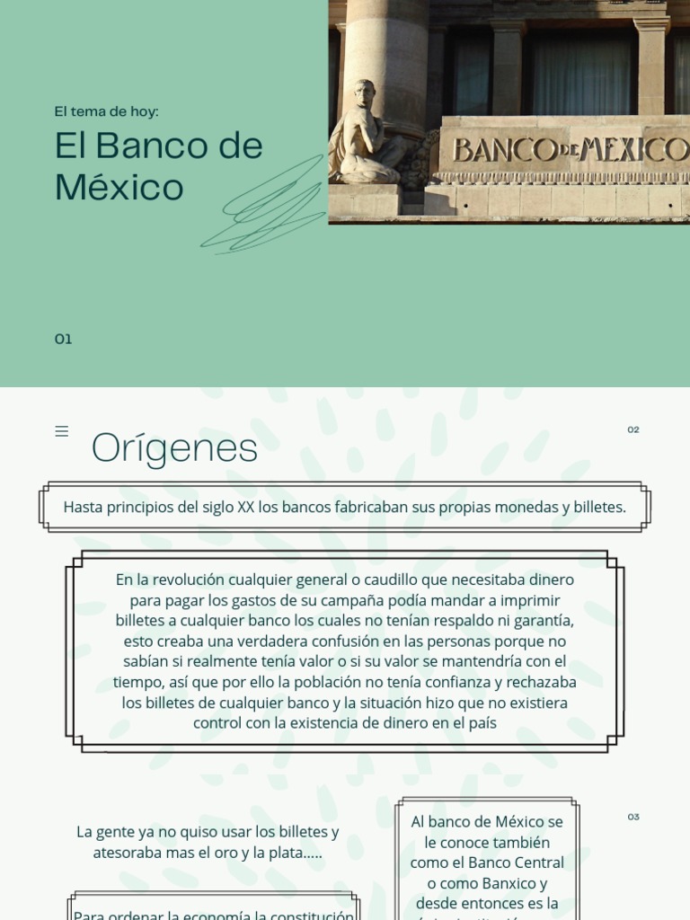 Banco de México | PDF | Moneda | Bancos