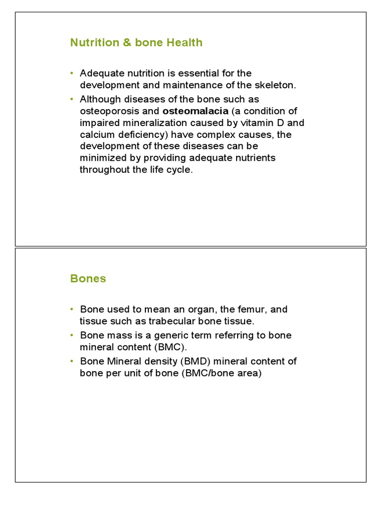 Nutrition and Bone Health | PDF | Osteoporosis | Bone