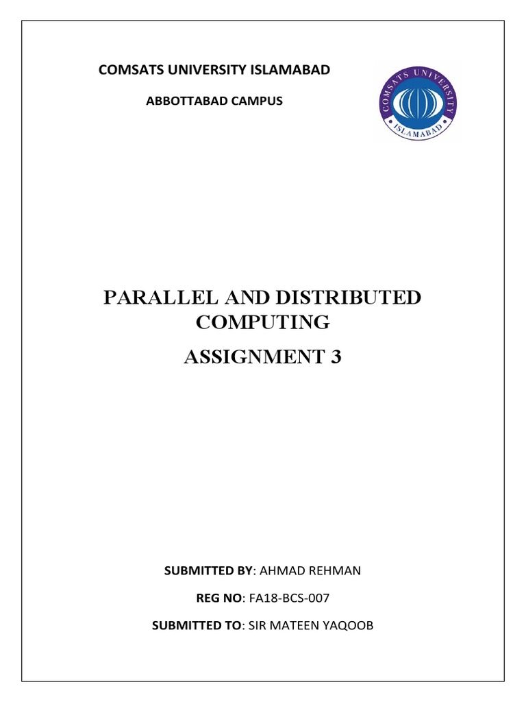 PDC Assignment | PDF | Central Processing Unit | Message Passing Interface