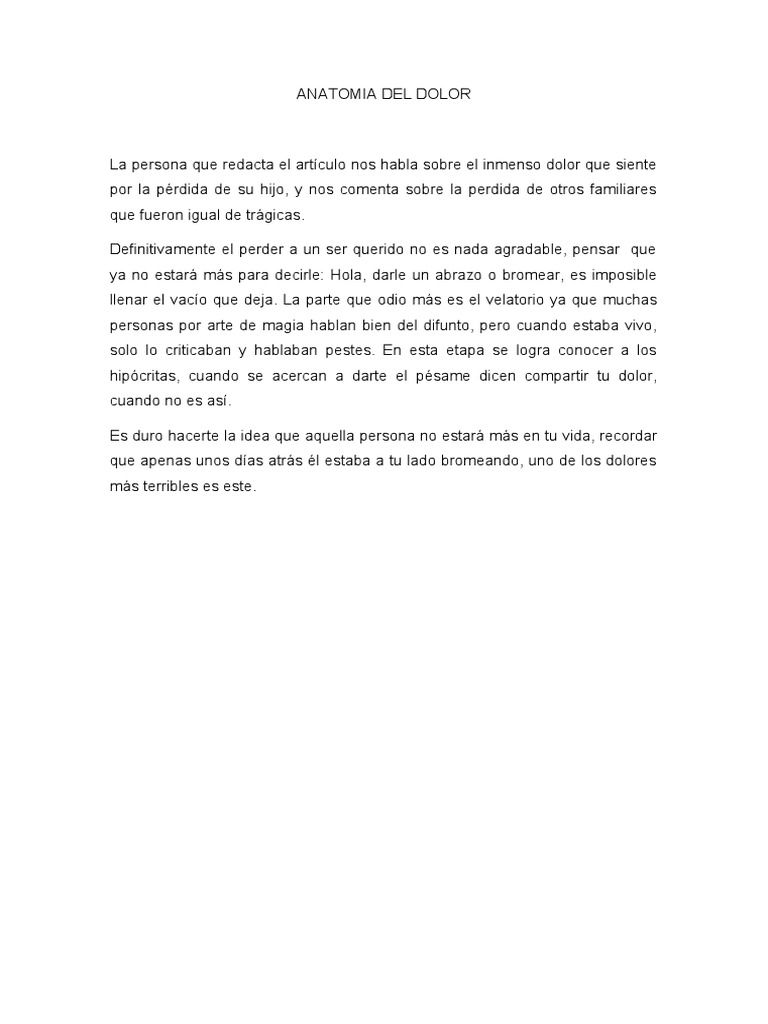 Anatomia Del Dolor | PDF