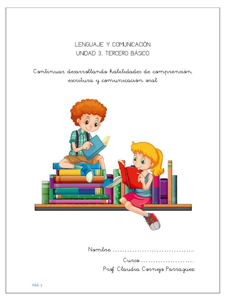 Cuadernillo Lenguaje Unidad 3 3ro Básico | PDF