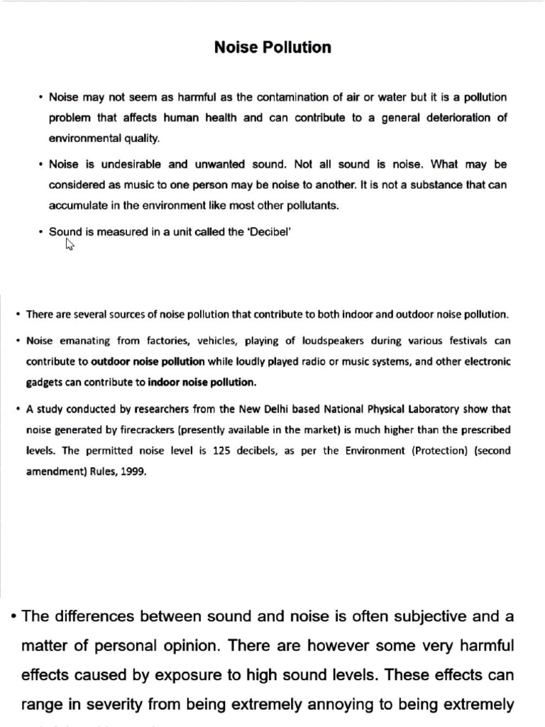 Noise and Soil Pollution | PDF