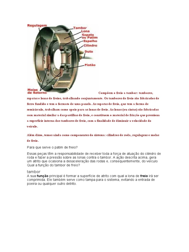 Compõem o Freio A Tambor | PDF